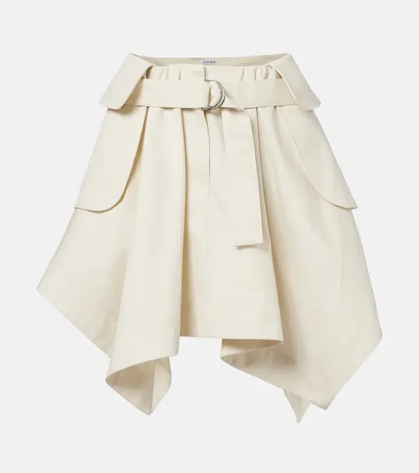 Loewe Cotton And Silk Gabardine Miniskirt