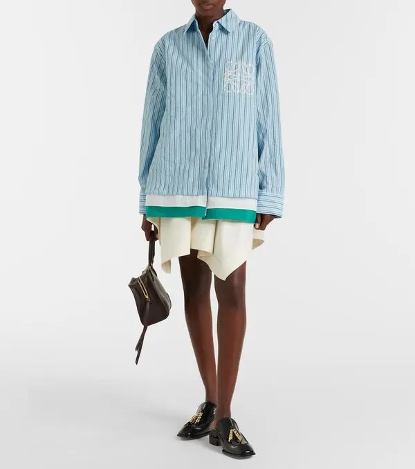 Loewe Cotton And Silk Gabardine Miniskirt