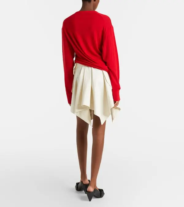 Loewe Cotton And Silk Gabardine Miniskirt
