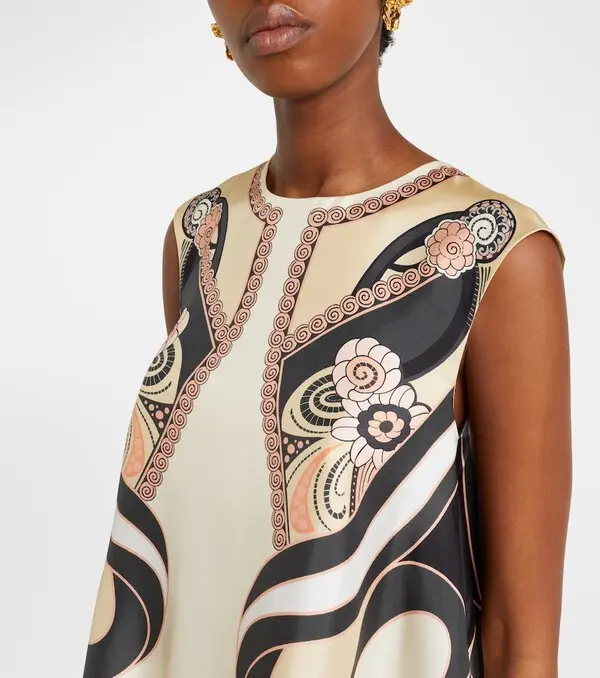 La DoubleJ San Carlo Printed Silk Twill Top - Multicoloured