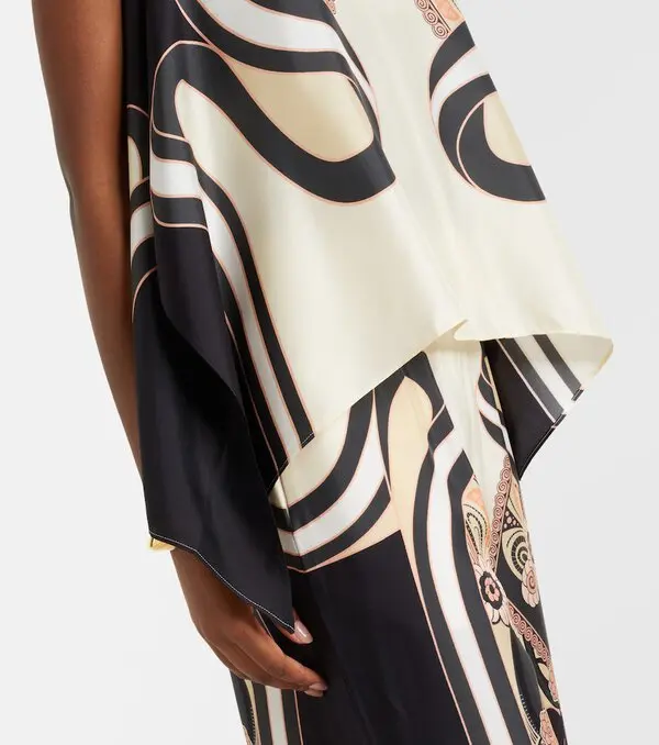 La DoubleJ San Carlo Printed Silk Twill Top - Multicoloured