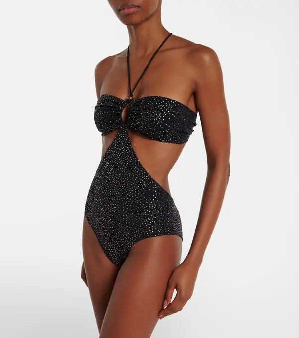 Isabel Marant Étoile Idoya Polka-dot Cutout Swimsuit