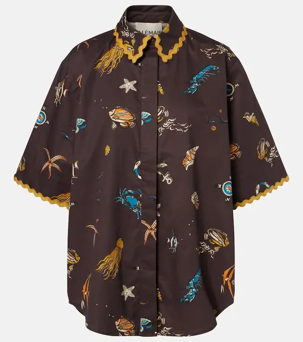 ALEMAIS Printed Cotton Bowling Shirt