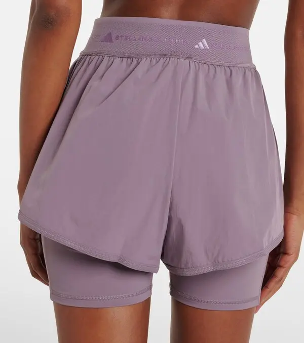Adidas By Stella McCartney Logo Running Shorts - Purple