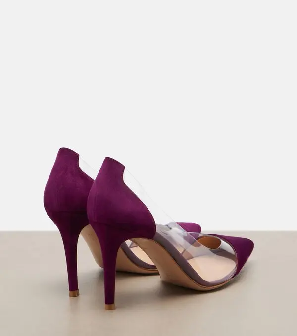 GIANVITO ROSSI Plexi Suede And Tpu Pumps