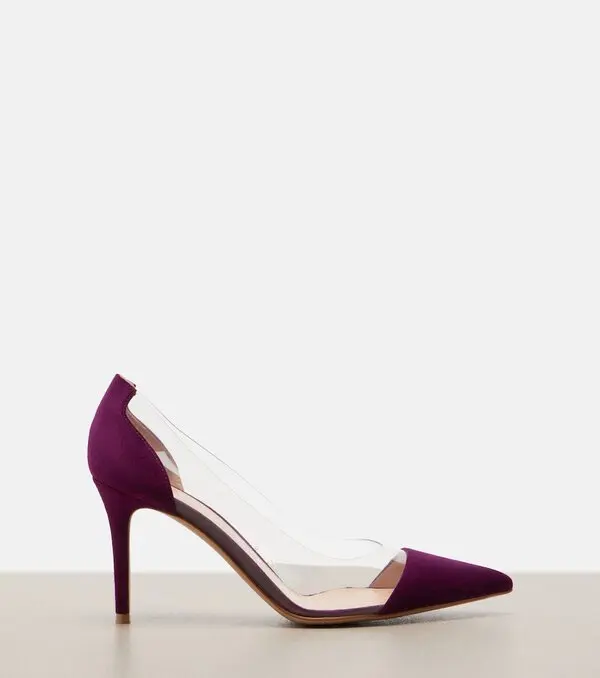 GIANVITO ROSSI Plexi Suede And Tpu Pumps