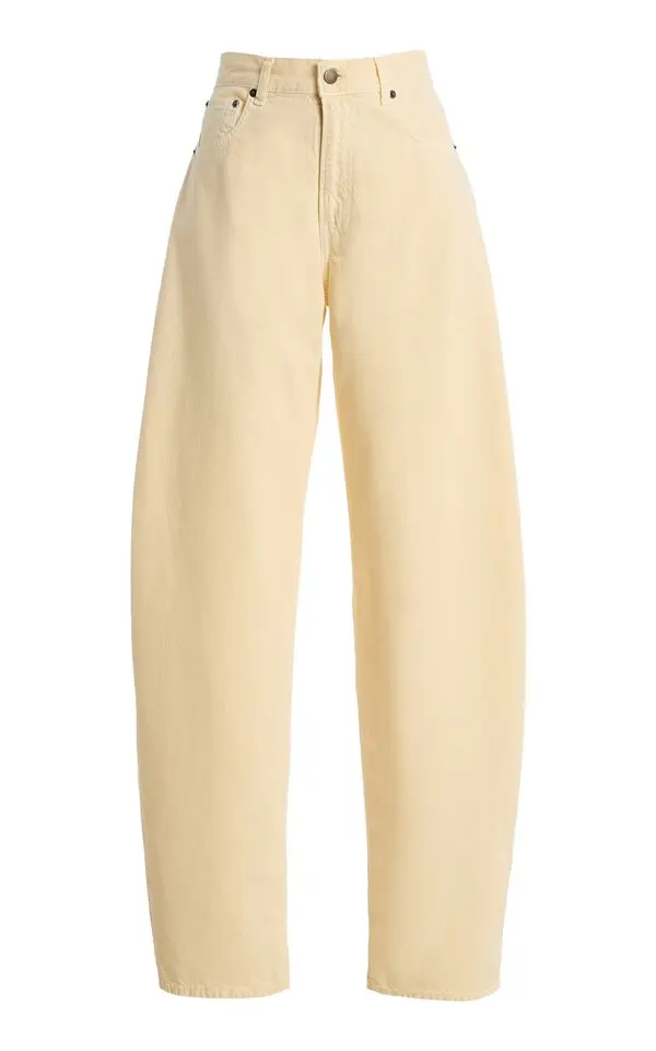 HAIKURE Bibi Cotton-linen Twill Balloon-leg Jeans - Yellow