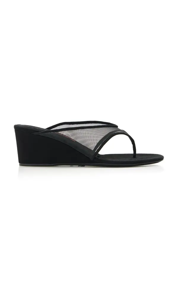 LUCASHEVA Audokia Mesh Wedge Sandals