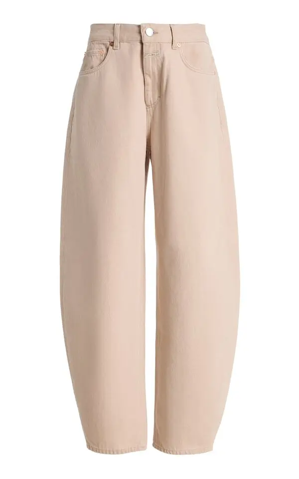Closed Jazzie Rigid Mid-rise Cropped Barrel-leg Jeans - Pink