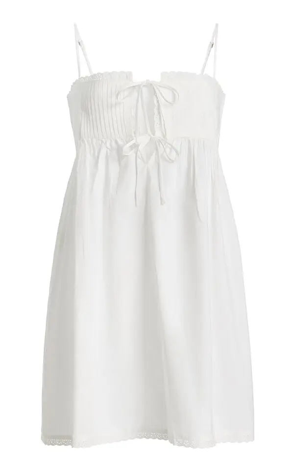 ELCE Lilya Cotton Mini Dress - White