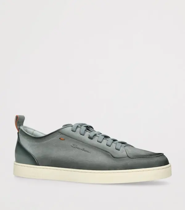 Santoni Montecarlo Leather Sneakers - Blue
