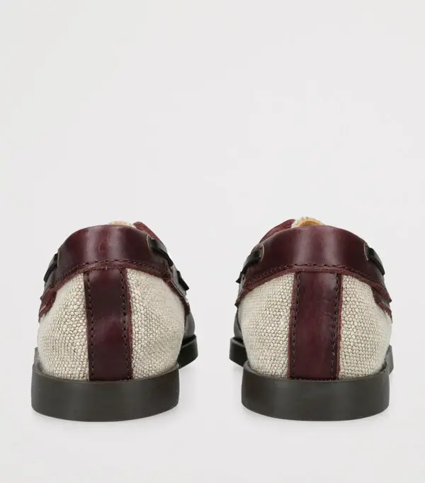 Manebí Canvas And Leather Trim Boat Shoes - Brown