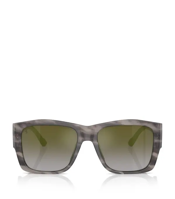 FERRARI Acetate Square Frame Sunglasses - Grey