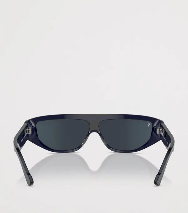 FERRARI Acetate Rectangle Sunglasses - Blue