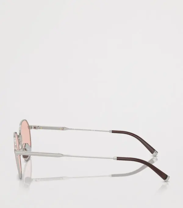 Brunello Cucinelli Titanium Octagon Frame Sunglasses - Silver