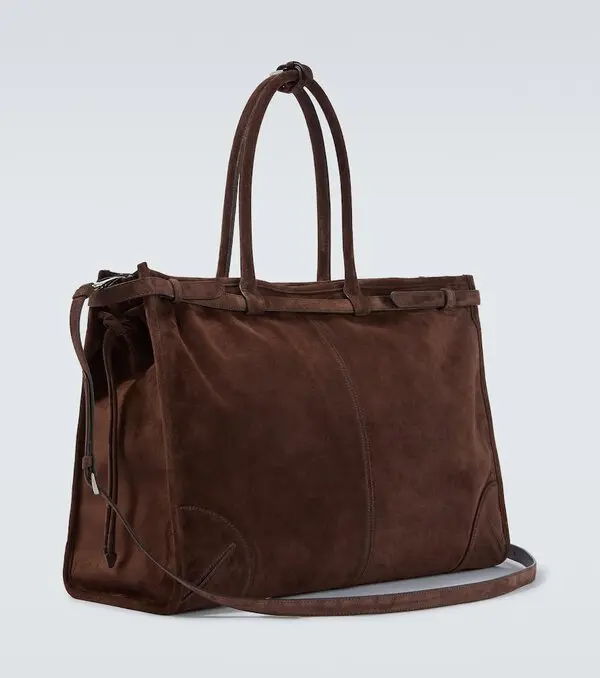 Prada Suede Tote Bag - Brown