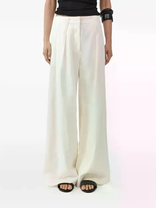 ST. AGNI Pleat Loop Wide Leg Trousers