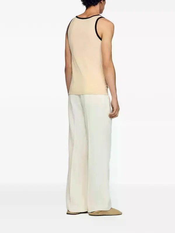 Sandro Cotton Vest Top With Patch Detail