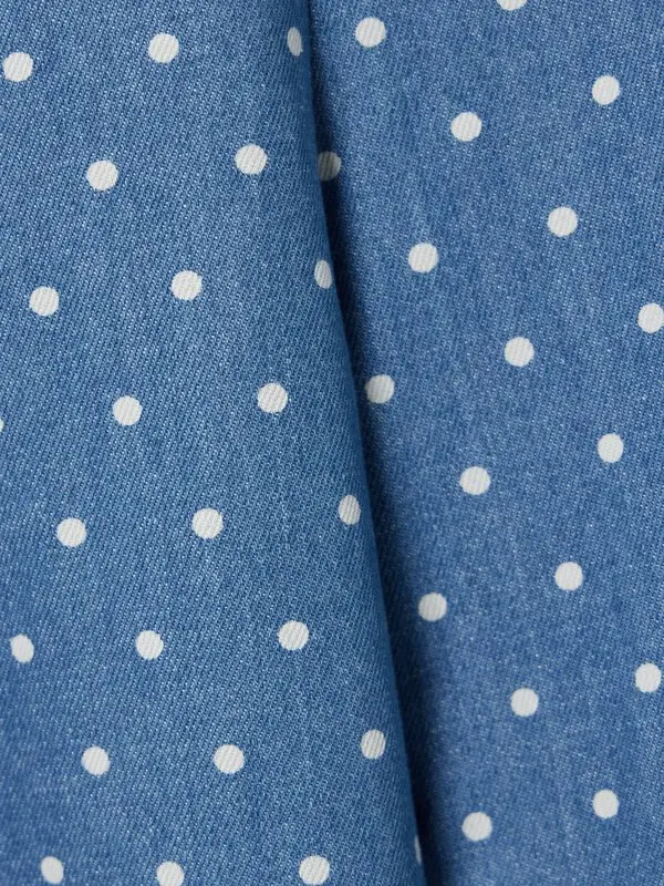 Carolina Herrera Marisol Polka Dot Wide Leg Jeans