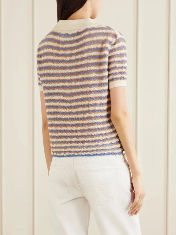 Bernadette Ophelia Striped Wool Polo Shirt