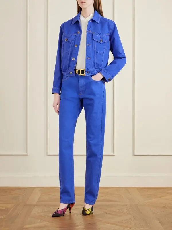 Versace Cotton Trucker Jacket - Blue