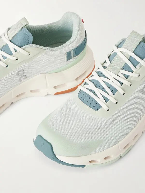On Cloudnova Form 2 Mesh And Rubber-trimmed Lace-up Sneakers - Blue