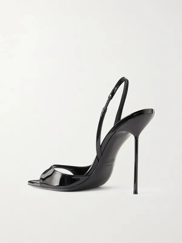 Paris Texas Lidia 95 Leather Slingback Sandals - Black