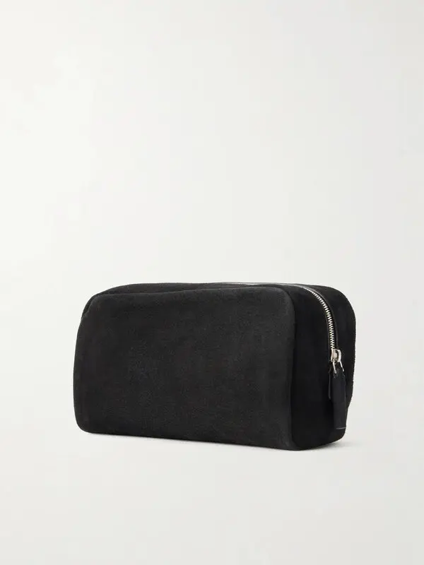 THE ROW Astra Suede Pouch - Black