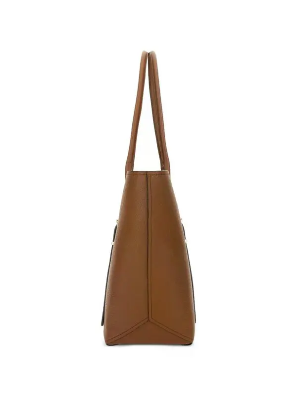 Michael Kors Moore Buckle Leather Shoulder Bag - Brown