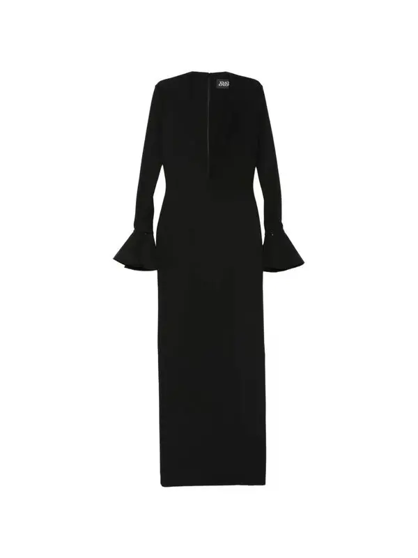 Solace London Hutton V-neck Maxi Dress - Black