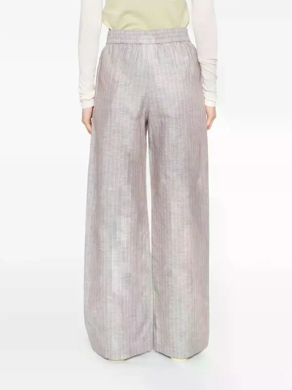 Max Mara Striped Palazzo Trousers - Neutrals
