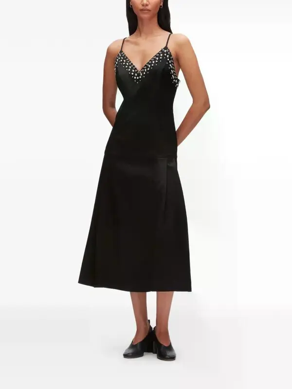 3.1 Phillip Lim Studded V-neck Midi Dress
