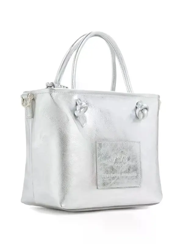 V°73 Logo-patch Tote Bag - Silver