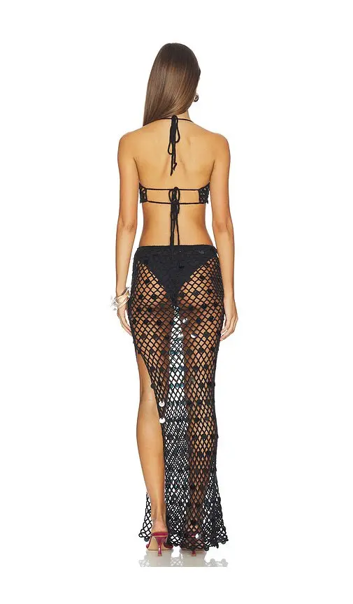 Superdown Marlie Crochet Skirt Set