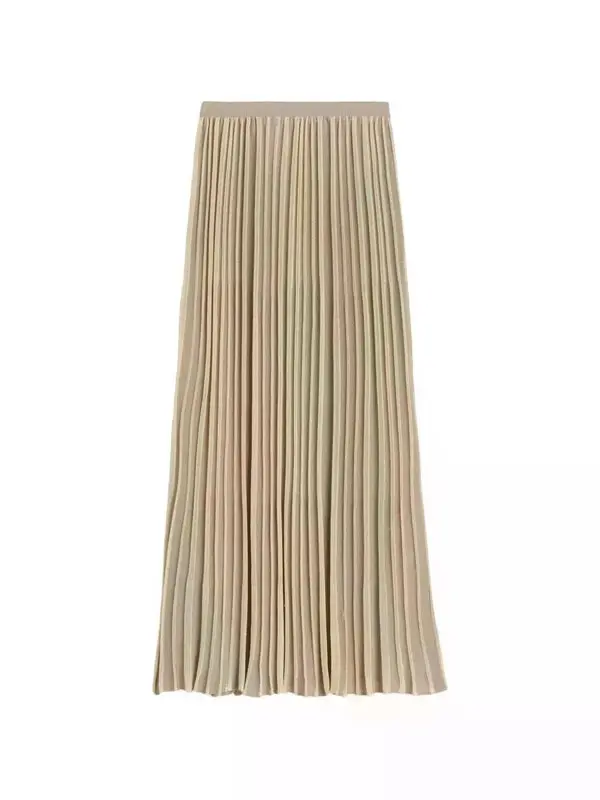 MARGHERITA MACCAPANI Pleated Midi Skirt - Neutrals
