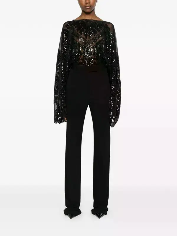 Norma Kamali Sequin Embellished Bodysuit