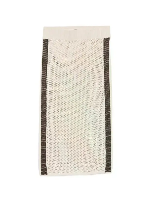 Pinko Knitted Striped Skirt - Neutrals