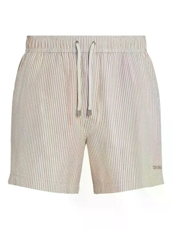 Zegna Striped Swim Shorts