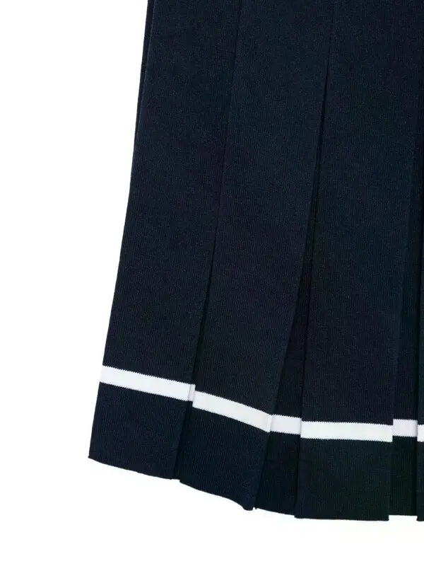 Iceberg Pleated Striped Mini Skirt