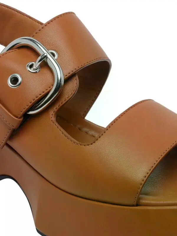 VIC MATIE Thelma Sensory Leather Sandals - Brown
