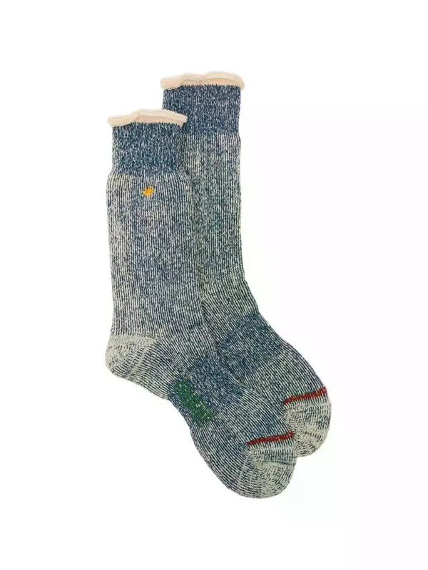 Anonymous Ism Textured Crew Socks - Blue