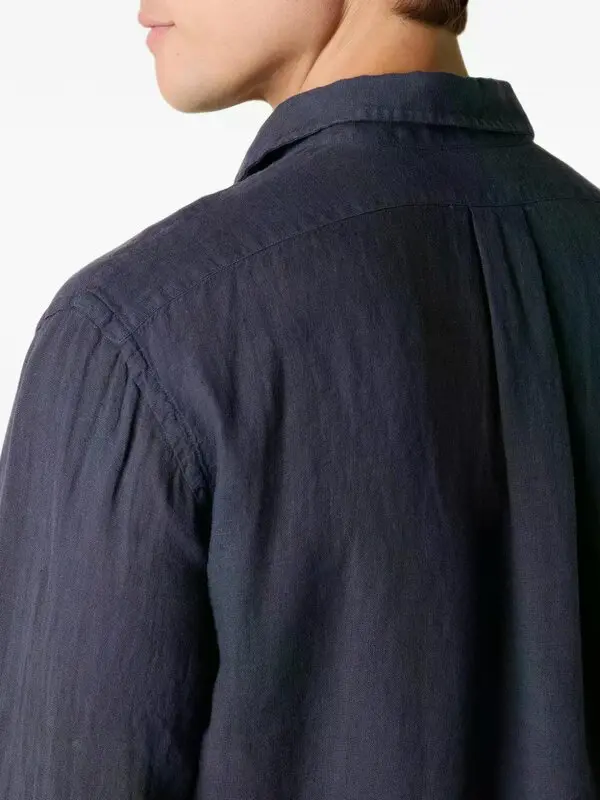 Brooks Brothers Spread-collar Linen Shirt - Blue