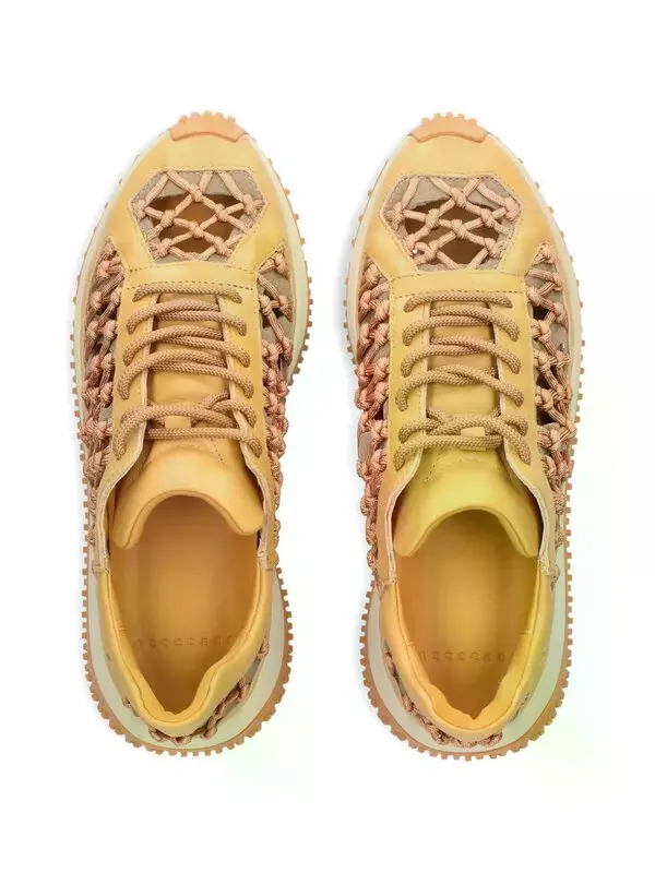 4CCCCEES Kapok Link Lattice-detail Sneakers - Neutrals