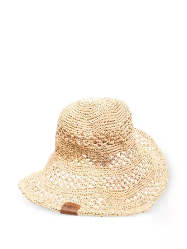 Ruslan Baginskiy Crochet-knit Straw Sun Hat - Neutrals