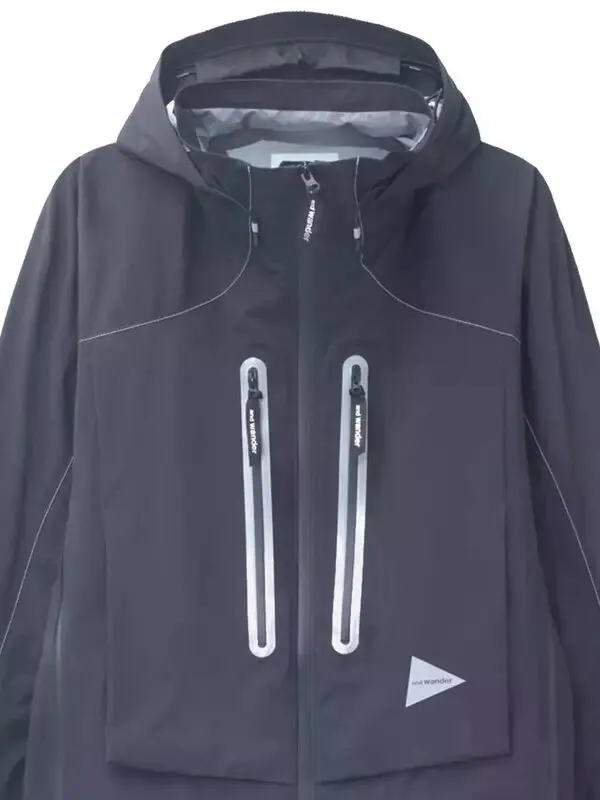 AND WANDER Hooded Jacket - Blue