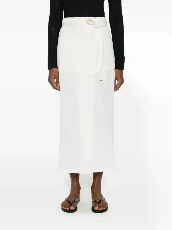TOTEME Tie-waist Midi Skirt - Neutrals