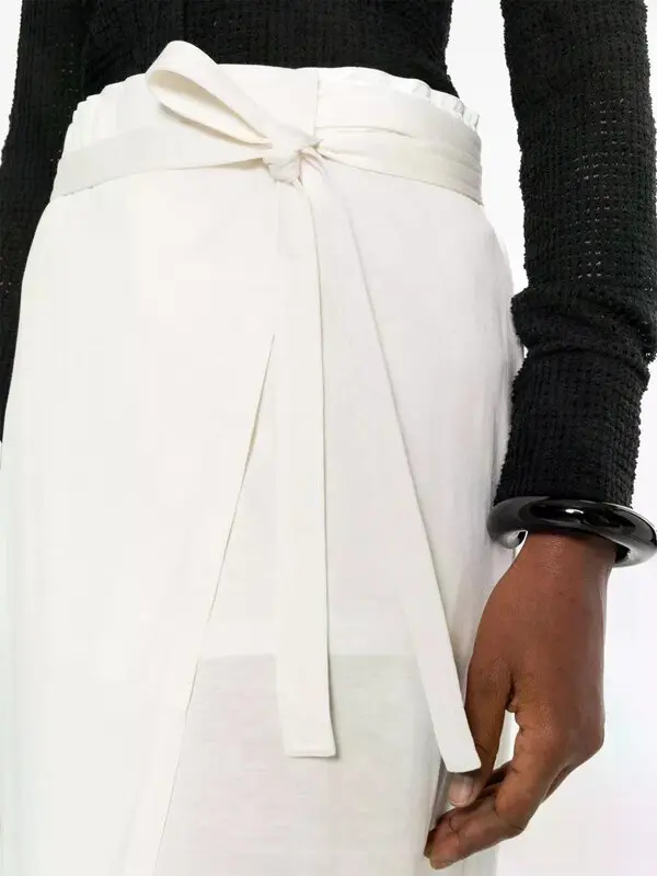 TOTEME Tie-waist Midi Skirt - Neutrals