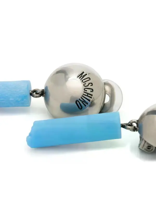 Moschino Logo-engraved Clip-on Earrings