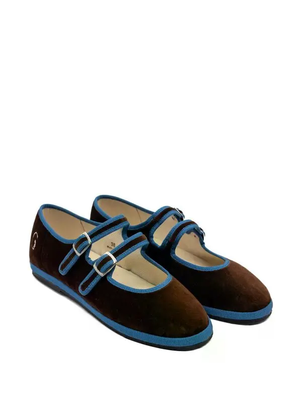 GONDOLINA Mary Jane Ballet Flats With Double Buckle Straps