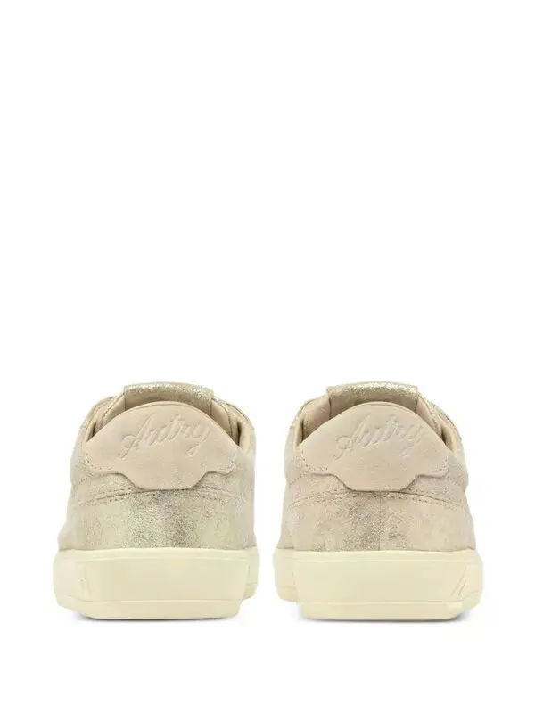 AUTRY Suede Logo Sneakers - Gold